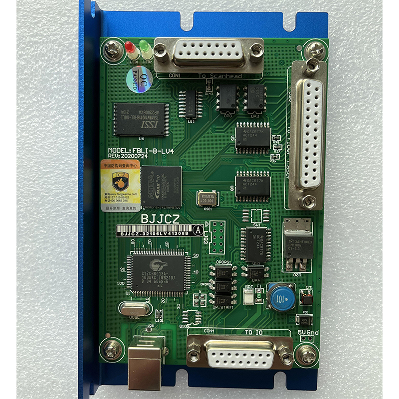 laser marking control system BJJCZ EZCAD Control Card FBLI-B-LV4 With Rotary Function For Fiber ...